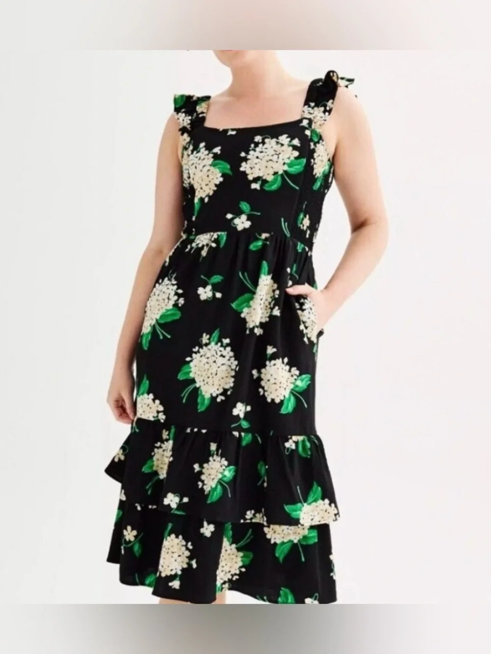 Draper James | Dresses | Draper James Flutter Sleeve Floral Dress ...